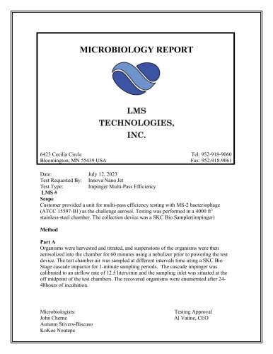 Todos os catálogos e folhetos técnicos Innova NanoJet