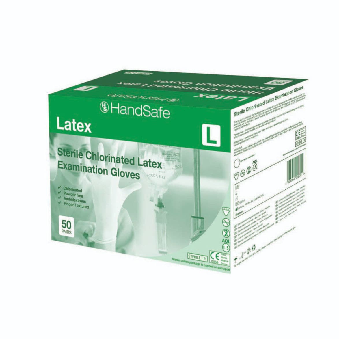 Luva em látex - GS21 - Polyco Healthline - hospitalar / sem pó / M