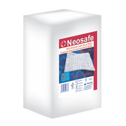 Compressa de gaze em algodão - Neosafe - Neomedic Limited - estéril