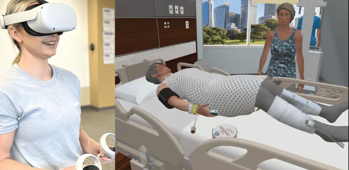 Simulador para treinamento - SimX - para cuidados gerais de saúde / de realidade virtual