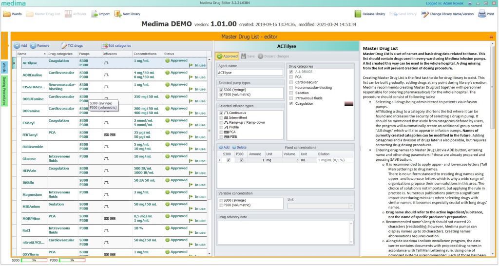Software de gestão de bomba de perfusão - User ToolBox - Medima ...