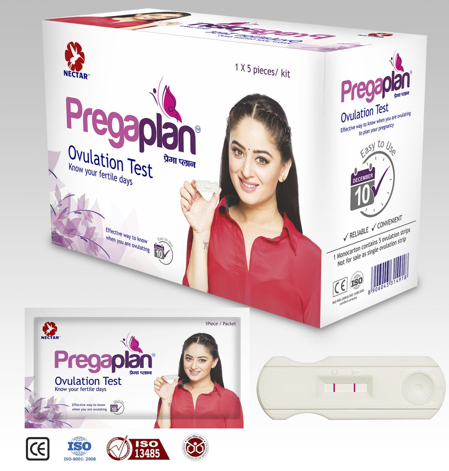 Teste rápido de ovulação - Pregaplan - Nectar Lifesciences - de LH