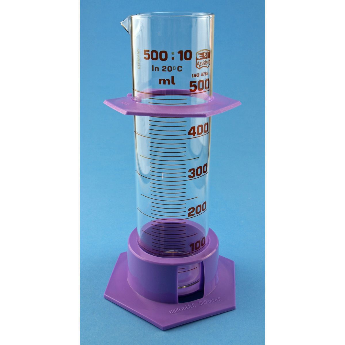 Proveta em vidro - 42206 series - Glaswarenfabrik Karl Hecht - graduada