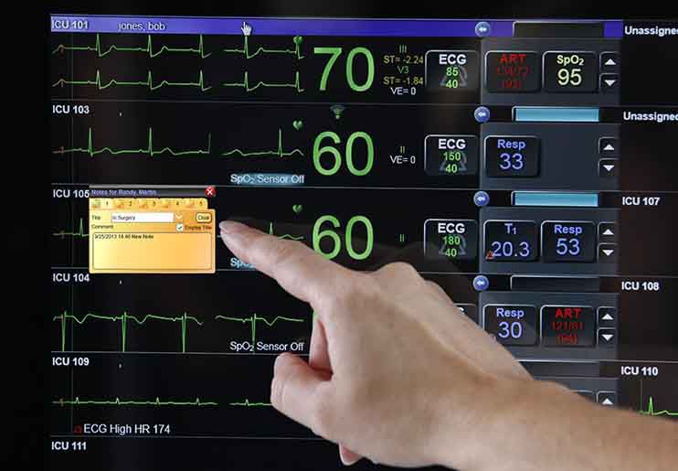 Central de monitoramento paciente - Xhibit - Spacelabs Healthcare