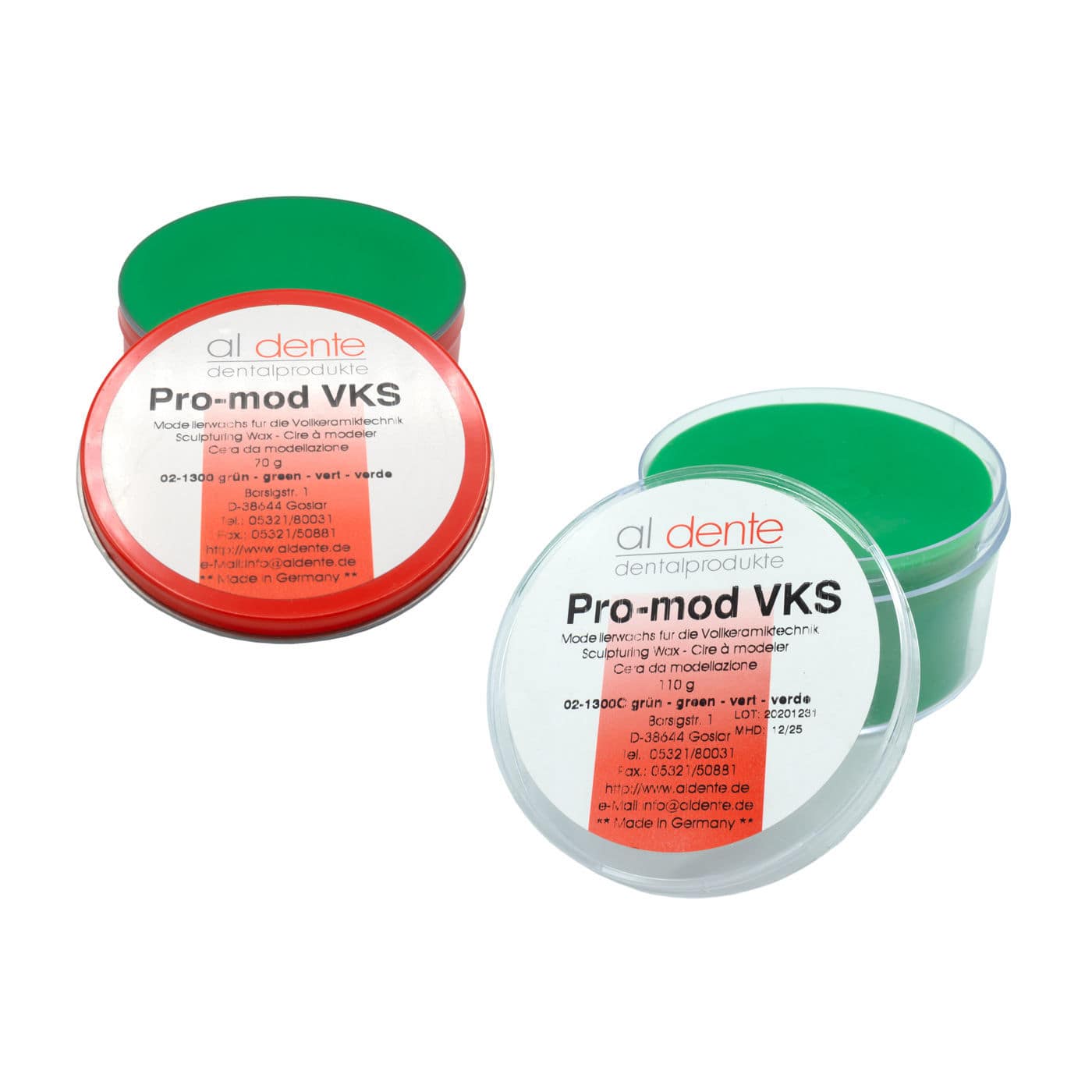 Material dentário em cera - Pro-Mod VKS - al dente Dentalprodukte GmbH ...