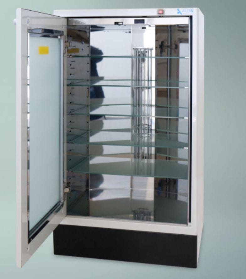Armário com porta - UV - ASTRA MOBILI METALLICI - estéril / fixo / metálico
