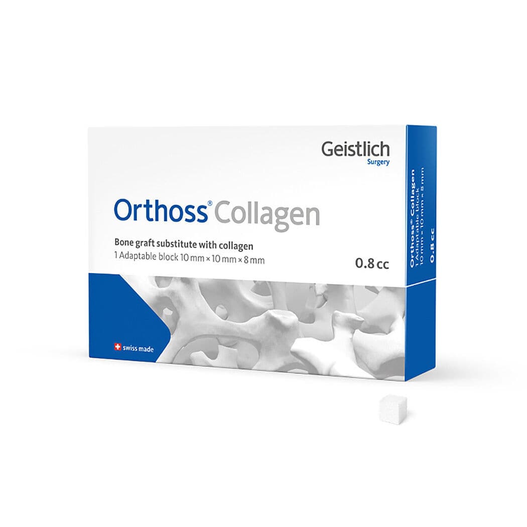 Substituto ósseo sintético - Orthoss® Collagen - Geistlich Pharma ...