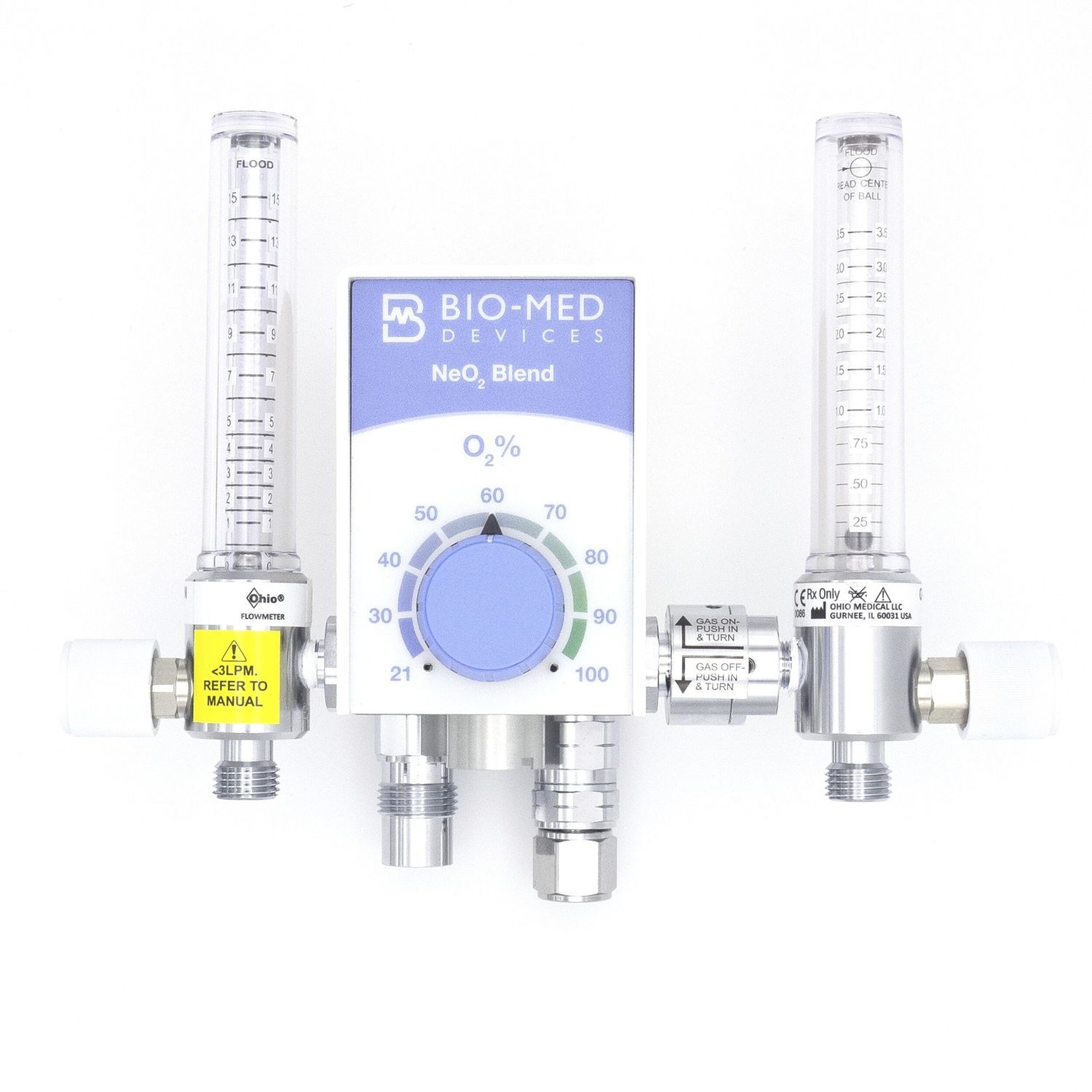 Misturador de gases de anestesia - 2003FFEU - Bio-Med Devices - de oxigênio