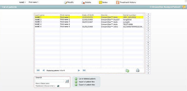 Software de gestão de dados de paciente - DreamStar Analyze - SEFAM