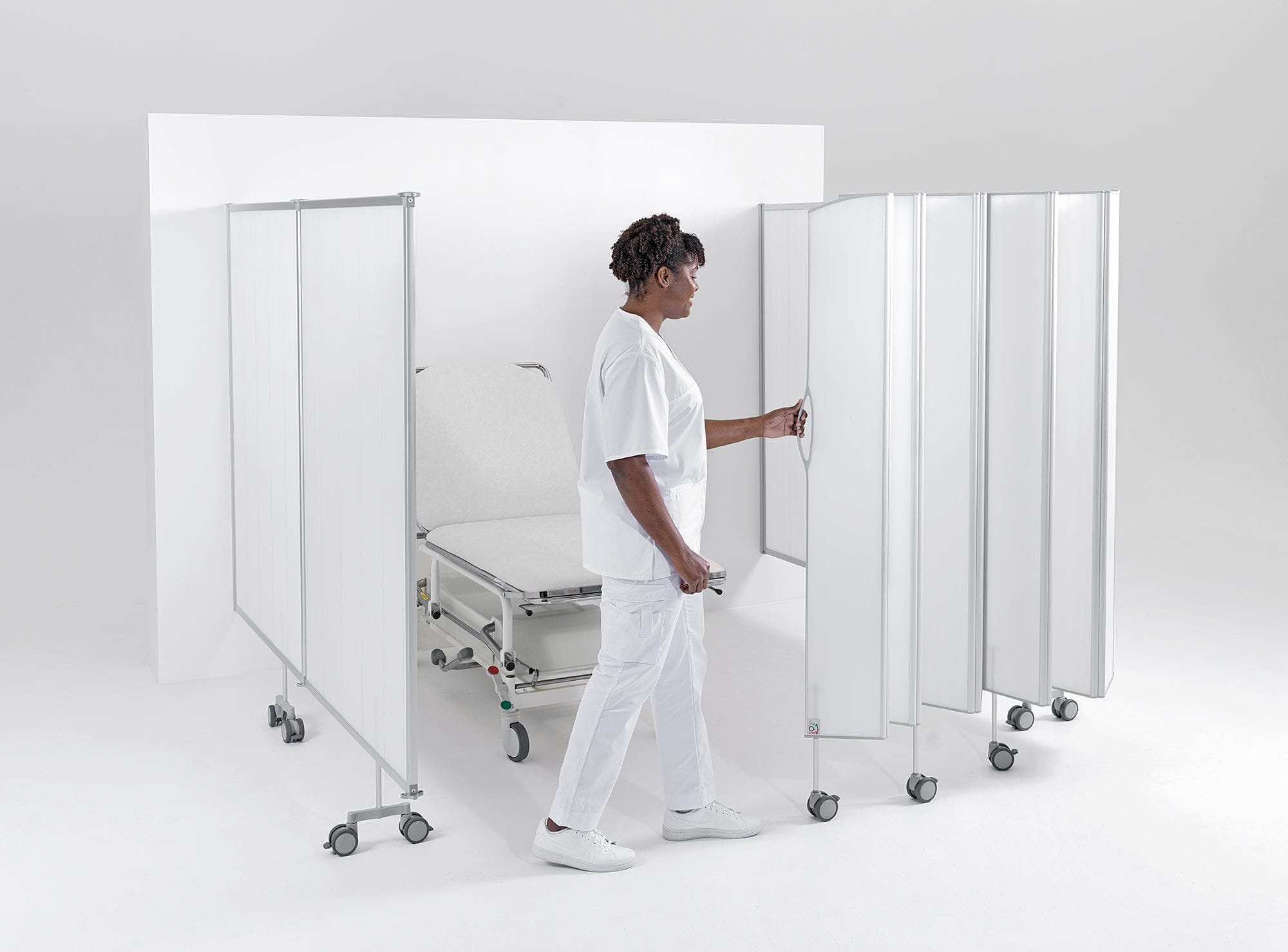 Biombo hospitalar dobrável - Semifix - Silentia - de parede