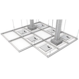 Plafon modular para salas limpas - Bandraster - Clestra